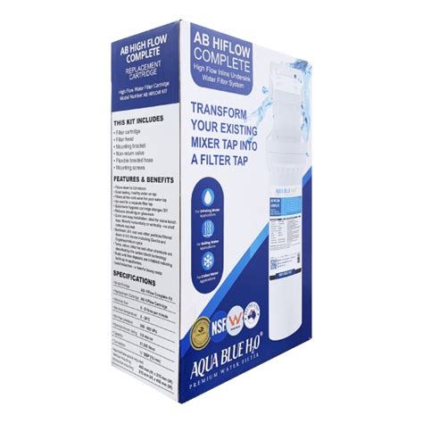 Aqua Blue H20 High Flow In Line 4 Stage Water Filtration System Kit