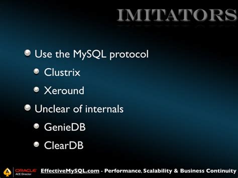 The History And Future Of The Mysql Ecosystem Ppt