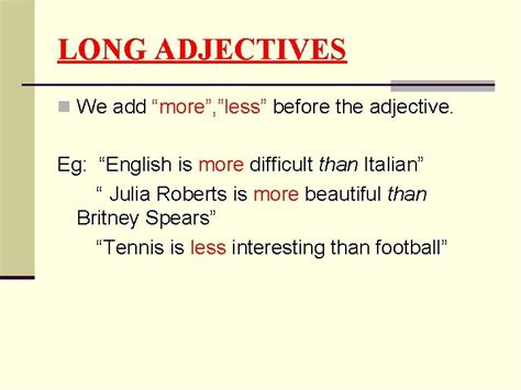 Comparison We Use Comparative Adjectives To Compare Two