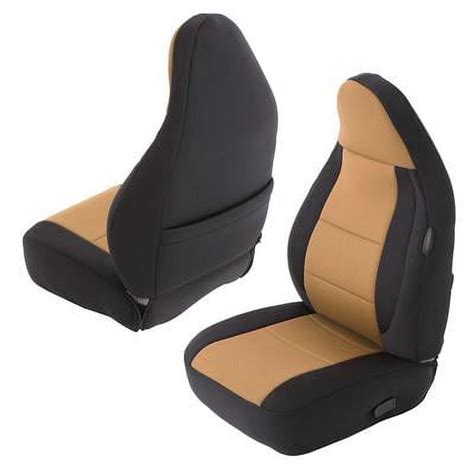 Smittybilt Neoprene Front And Rear Seat Cover Kit Blacktan 471225