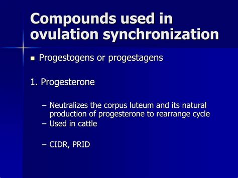 PPT Estrous Synchronization Ovulation Induction PowerPoint Presentation ID 1009561