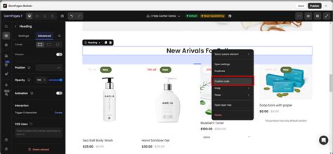 カスタム Css と Javascript コードを使用して要素のスタイルをカスタマイズする ヘルプ センター