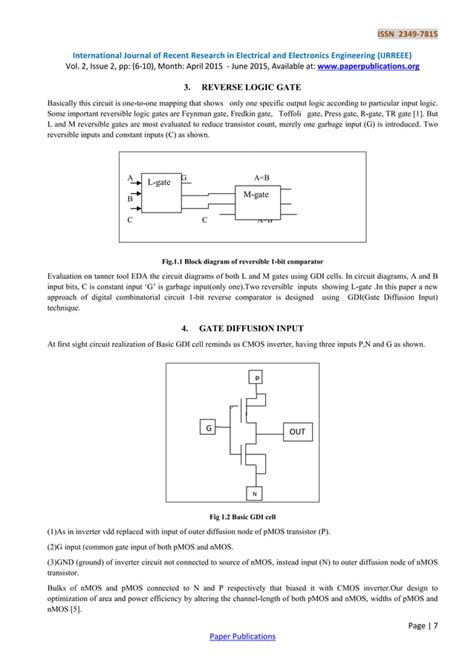 Design And Optimization Of Gdi Based 1 Bit Comparator Using Reverse