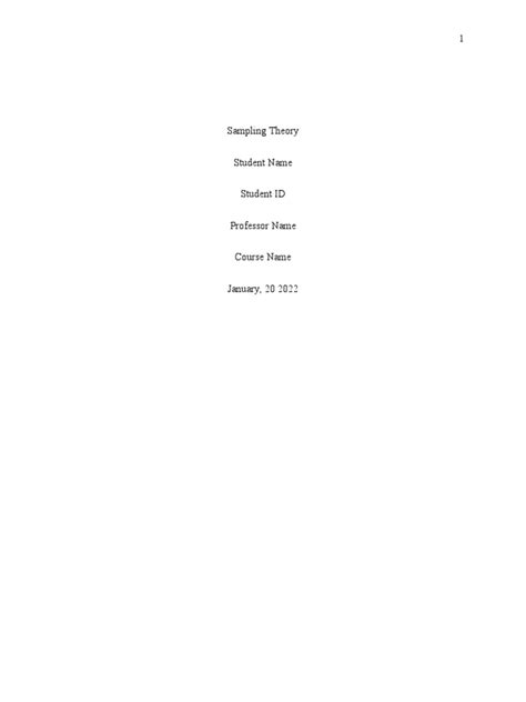 Sampling Theory Pdf Statistics Sampling Statistics Sampling Theory Pdf Statistics Sampling Statistics