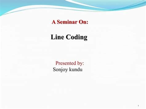 Types Of Line Coding Pdf Computer Networking Computing