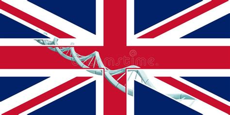Creative Abstract Flag Of Great Britain Uk United Kingdom And Dna