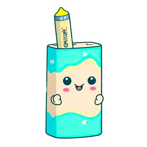 School Elements Set In Cute Cartoon Style 22227968 Png