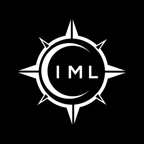 Iml Resumen Tecnología Circulo Ajuste Logo Diseño En Negro Antecedentes