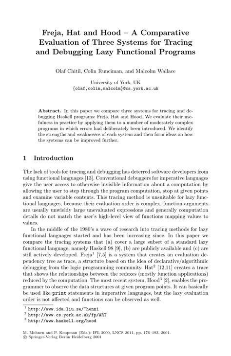 Pdf Freja Hat And Hood A Comparative Evaluation Of Three Systems