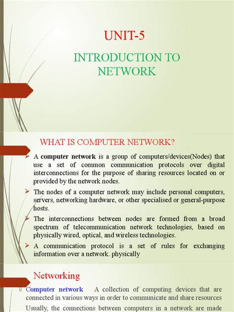 computer unit 5 pdf computer network transmission medium
