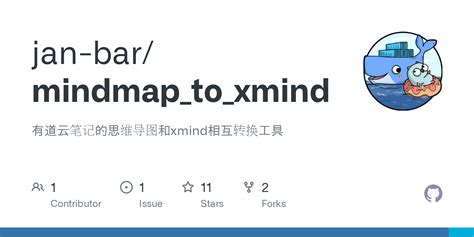 GitHub jan bar mindmap to xmind 有道云笔记的思维导图和xmind相互转换工具