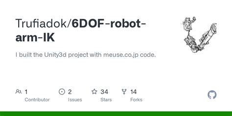 github trufiadok 6dof robot arm ik i built the unity3d project with