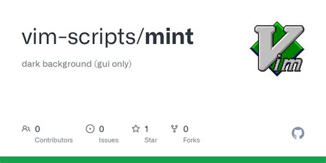 GitHub Vim Scripts Mint Dark Background Gui Only