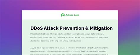 Ddos Attack Prevention And Mitigation Arkose Labs