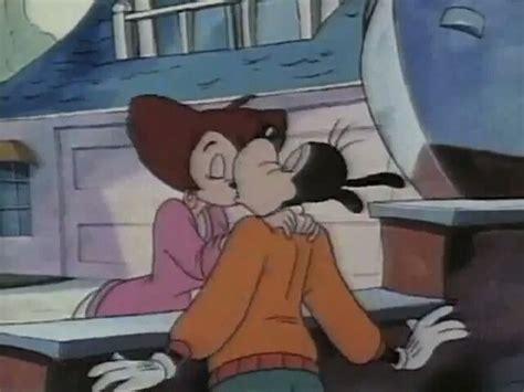 Peg Kissing Goofy Goof Troop Animated Characters Mickey Mouse And