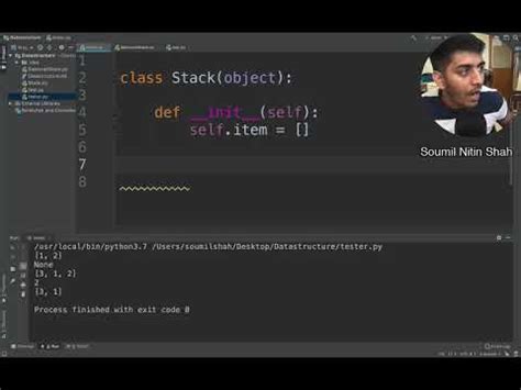Implementing Stack Data Structure In Python YouTube