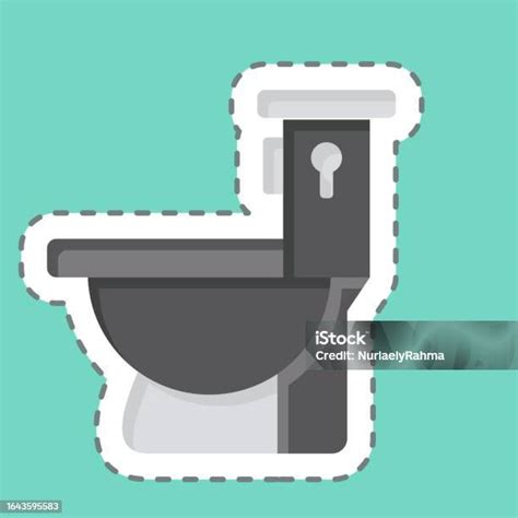 스티커 라인 컷 화장실 건축 자재 기호와 관련이 있습니다 심플한 디자인 편집 가능 간단한 그림 0명에 대한 스톡 벡터 아트 및 기타 이미지 Istock