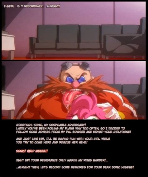 Rule 34 Amy Rose Angelauxes Comic Dialogue Dr Robotnik Fat Ass Fat Man Furry Female Human On