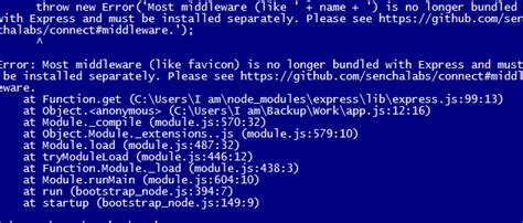 Nodejs Most Middleware Like Favicon Is No Longer Bundled With