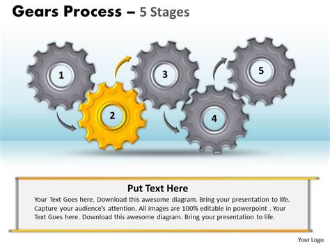 Gears Process Stages Style Powerpoint Slides PowerPoint Templates Download PPT