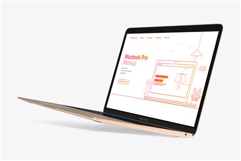Latest Macbook Air Gold Mockup Mockupdaddy