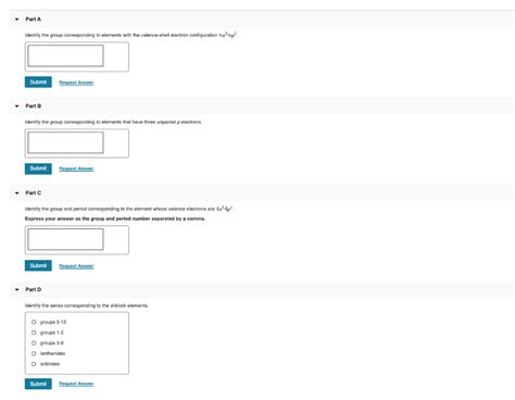 Solved Part A Identify The Group Corresponding To Elements Chegg Com