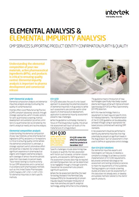 Elemental Analysis And Elemental Impurity Analysis Cphi Online