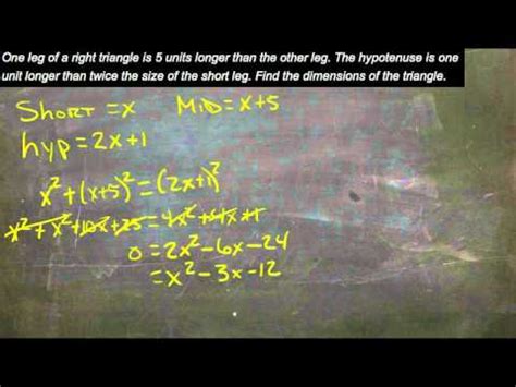 The Pythagorean Theorem With Variables A Sample Application Video Algebra CK Foundation