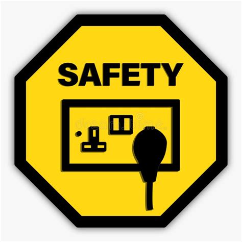 Safety Sign Yellow And Black Hexagonal Shape Stock Illustration Illustration Of Employees