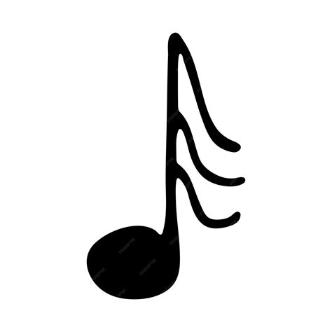 Premium Vector Music Note Doodle Hand Drawn Musical Symbol Single Element For Print Web Design