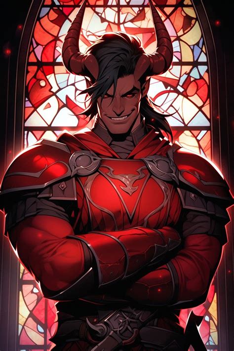 Male Tiefling Paladinfighter Tiefling Fanart Dnd Tiefling Barbarian