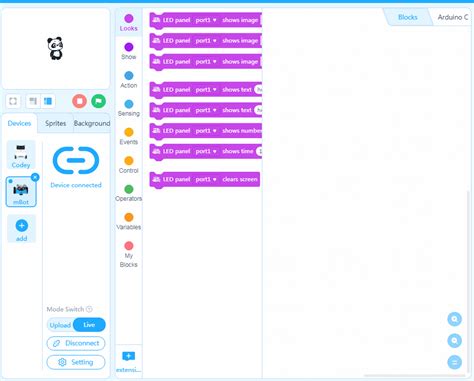 Extension—upload Mode Broadcast Makeblock Help Center