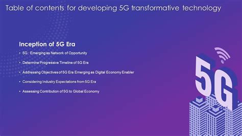 Developing 5g Transformative Technology Powerpoint Presentation Slides