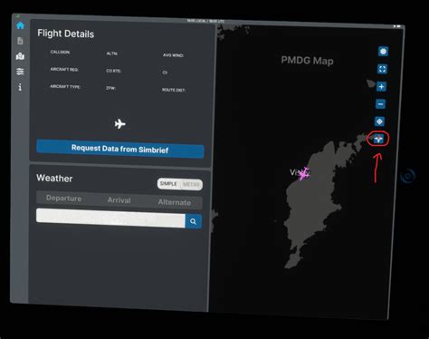In Game Tablet Navigraph Map Blank MSFS In Game Panel Navigraph