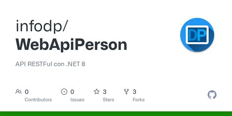 GitHub Infodp WebApiPerson API RESTFul Con NET 8
