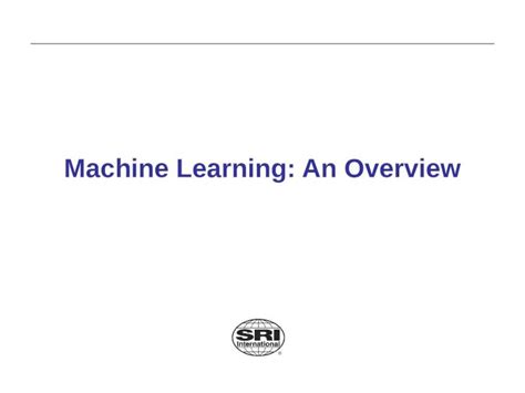 ppt machine learning an overview dokumen tips