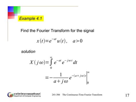 Chapter4 The Continuous Time Fourier Transform PDF