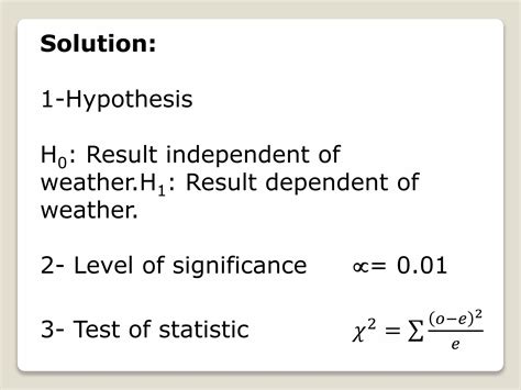 Hypothesis Testing Chi Square Test For Independence Ppt