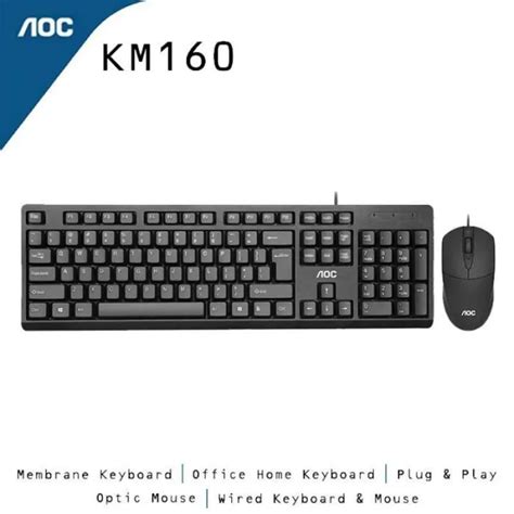 AOC KM USB Wired Keyboard And Mouse Combo Lazada PH