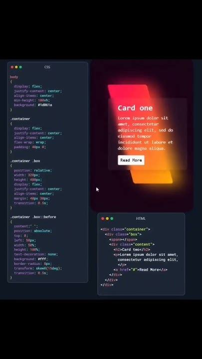 3d Card Animation Using Html And Css Jaincoder Trending Shorts Viralshorts Todayviralshort