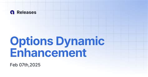Options Dynamic Enhancement Releases