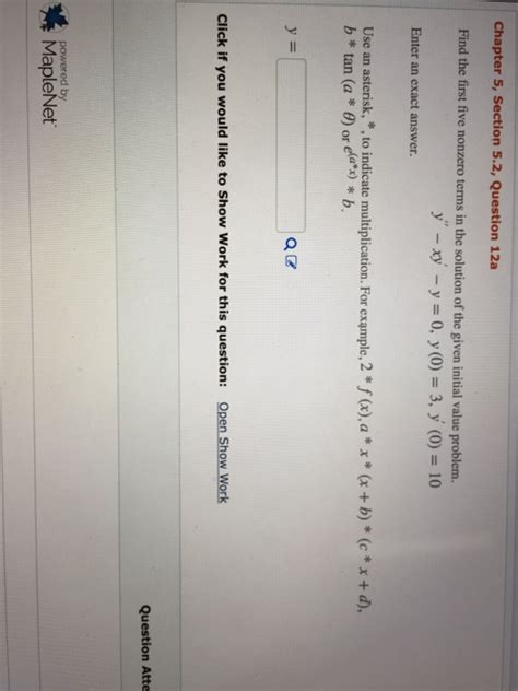 Solved Chapter 5 Section 52 Question 12a Find The First