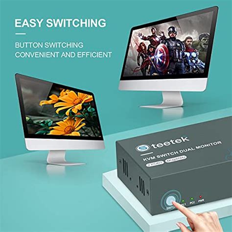 Kvm Switch Hdmi Dual Monitor Extend Display Uhd4k 60hz Yuv 4 4 4 2 Computers Share 2 Monitors