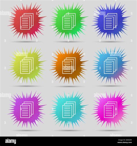 copy file sign icon duplicate document symbol nine original needle