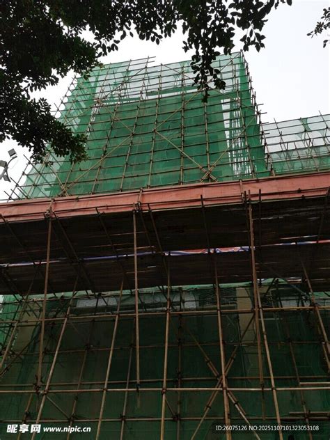 建筑工地脚手架施工场景摄影图建筑景观自然景观摄影图库昵图网