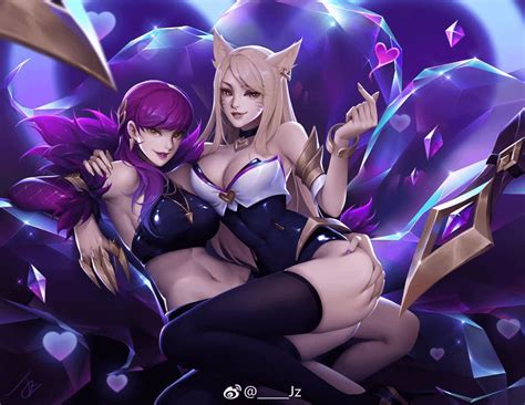 Kda Evelynn And Ahri Fanart Revelynnmains