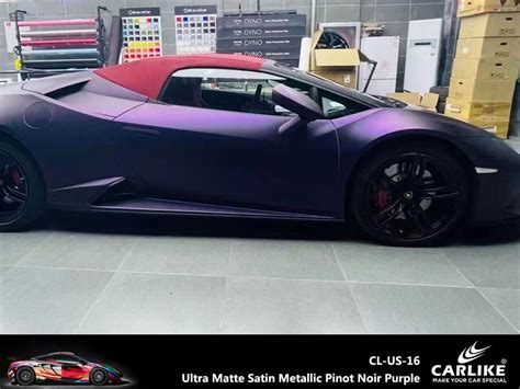 Ultra Matte Satin Metallic Pinot Noir Purple Vinyl Wrap For Auto Supply