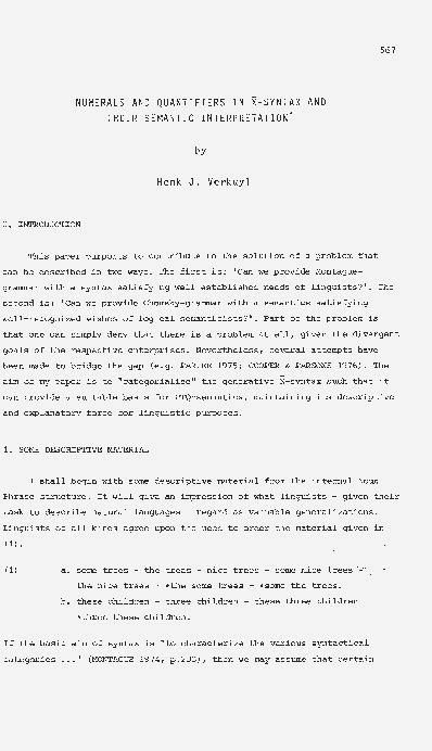 Pdf Numerals And Quantifiers In X Bar Syntax And Their Semantic