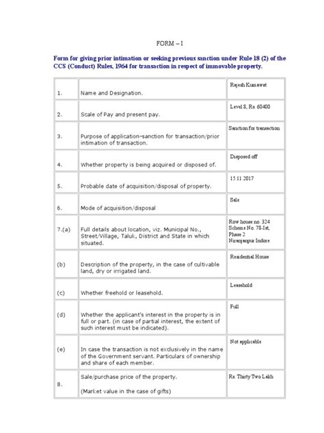 Intimation Form For Property Transactions Pdf Mergers And