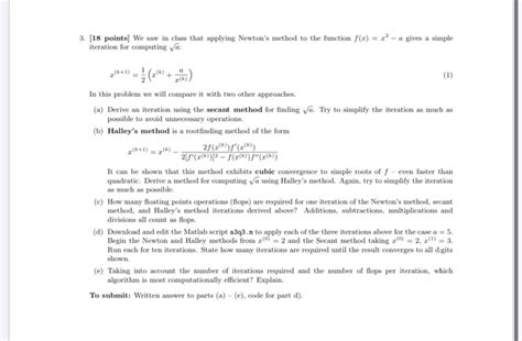 3 18 Points We Saw In Class That Applying Newton S Chegg Com
